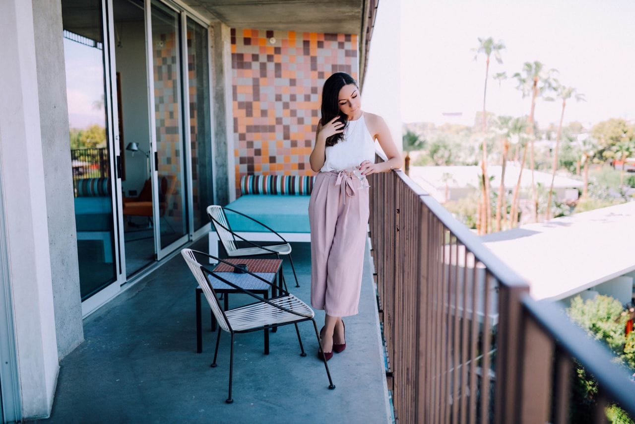 Pink Culottes for Holiday Parties - Style with Nihan
