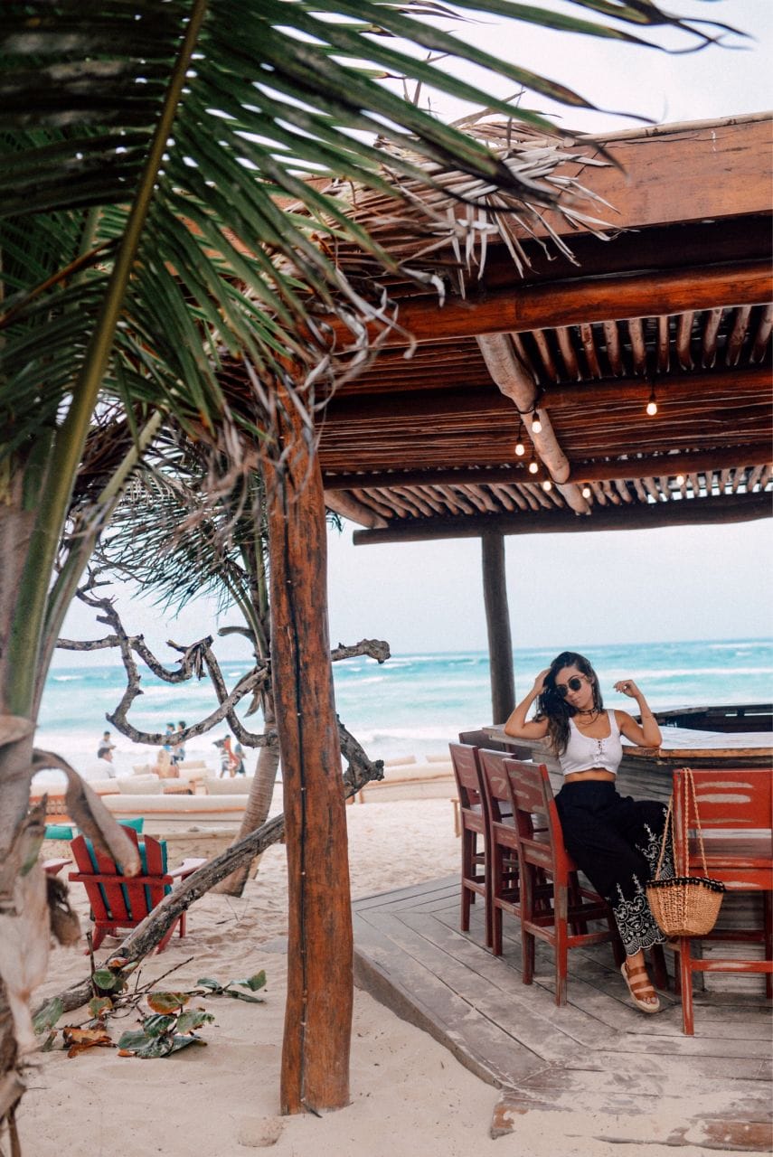 Boho chic in Tulum: Topshop Embroidered trousers and crop top - Style ...