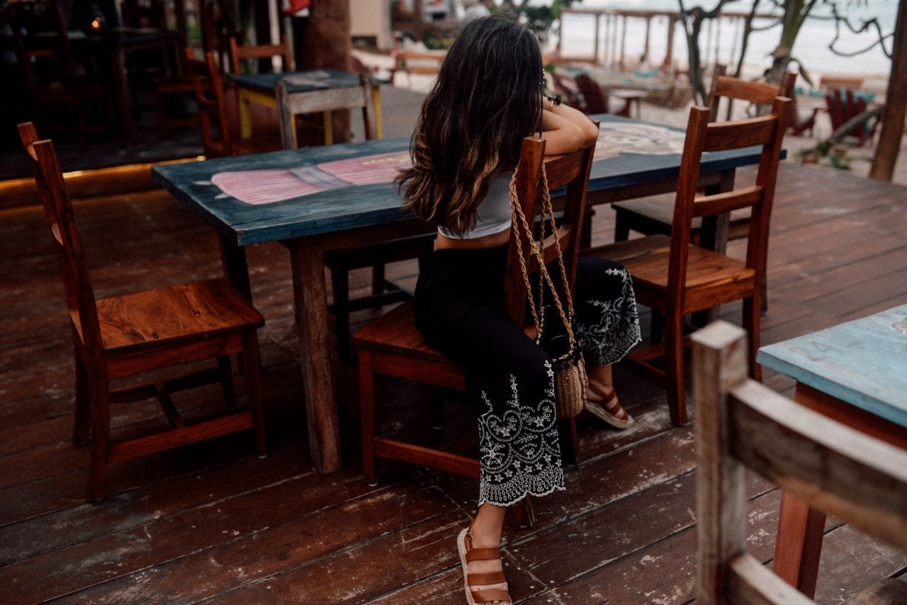 Boho chic in Tulum: Topshop Embroidered trousers and crop top - Style ...